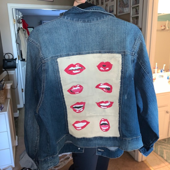 Jackets & Coats | Lips Jean Jacket | Poshmark